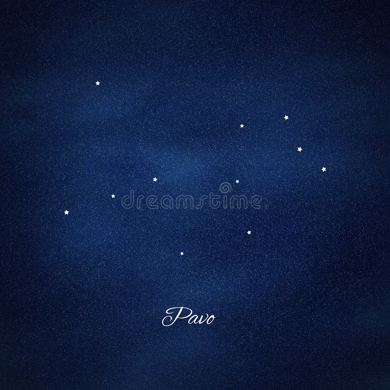 Pavo Constellation, Cluster of Stars, Peacock Constellation Stock Photo ...