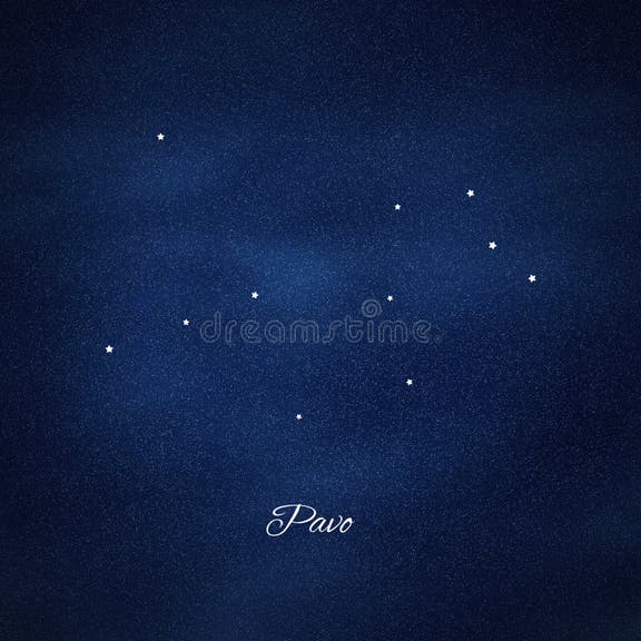 Pavo Constellation, Cluster of Stars, Peacock Constellation Stock Photo ...