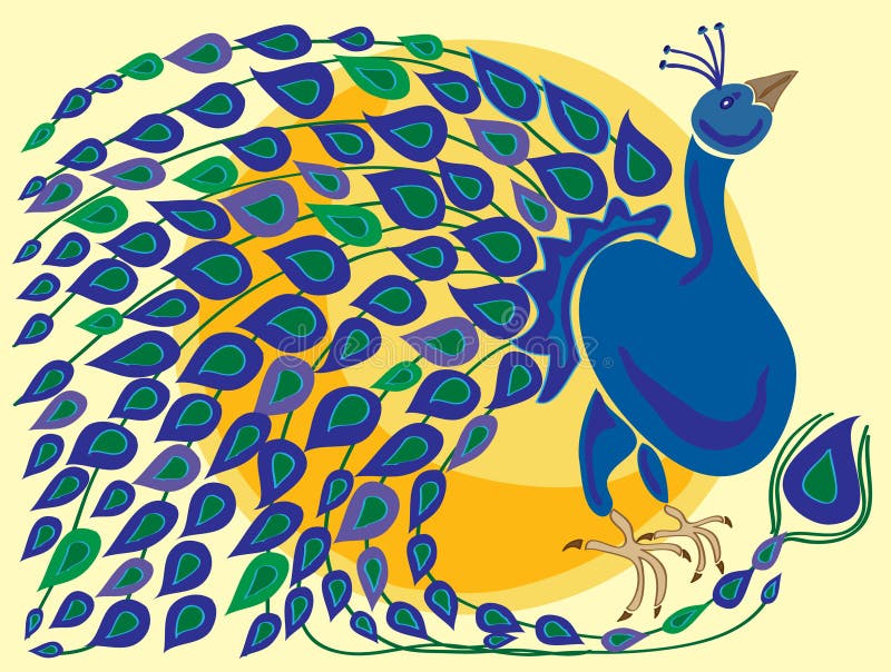 Pavo real ilustración del vector. Ilustración de imagen - 12672037