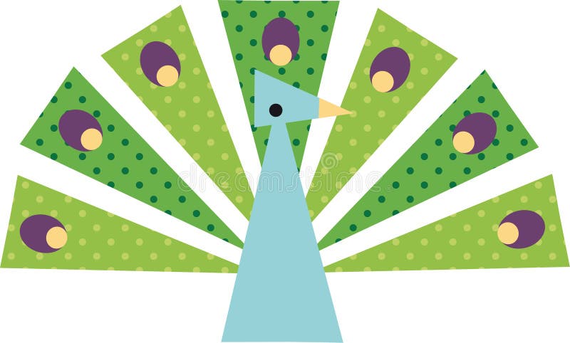 Pavo real abstracto ilustración del vector. Ilustración de colorido ...