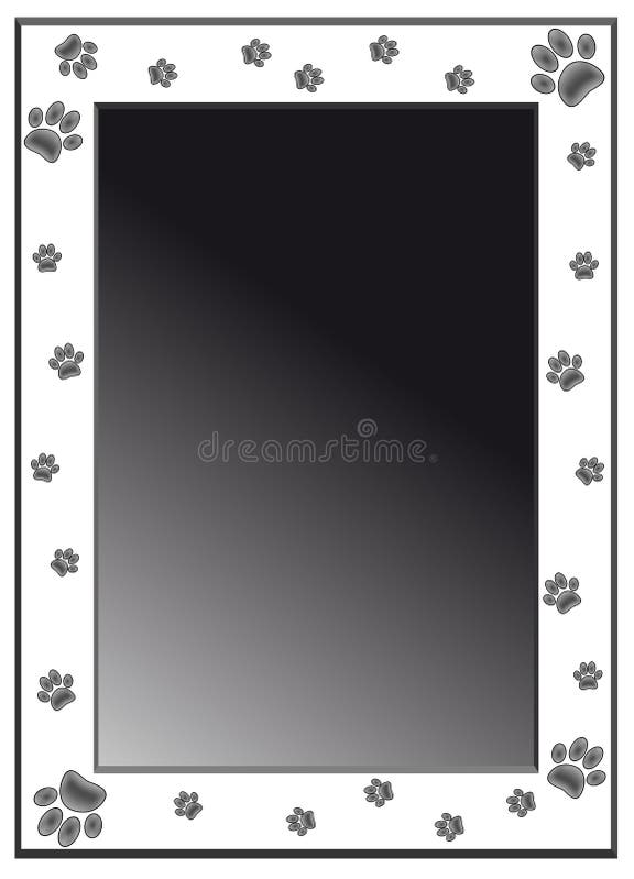 Paw frame stock vector. Illustration of paint, pawprint - 13328439