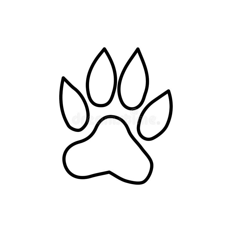 Paw Icon Flat Vector Simple Isolated Illustration Stock Vector ...