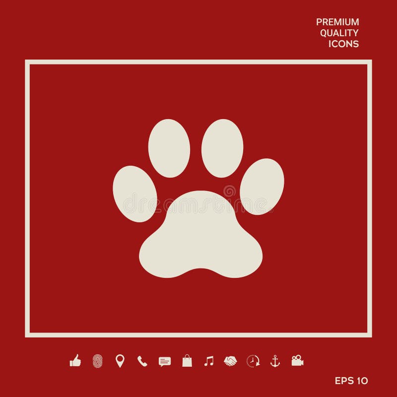 Paw Icon Symbol. Graphic Elements for Your Design Stock Vector ...