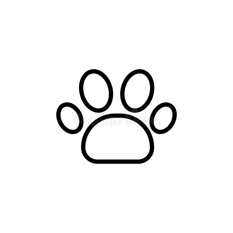 Paw Icon . Paw Print Icon Vector. Dog or Cat Paw Stock Vector ...
