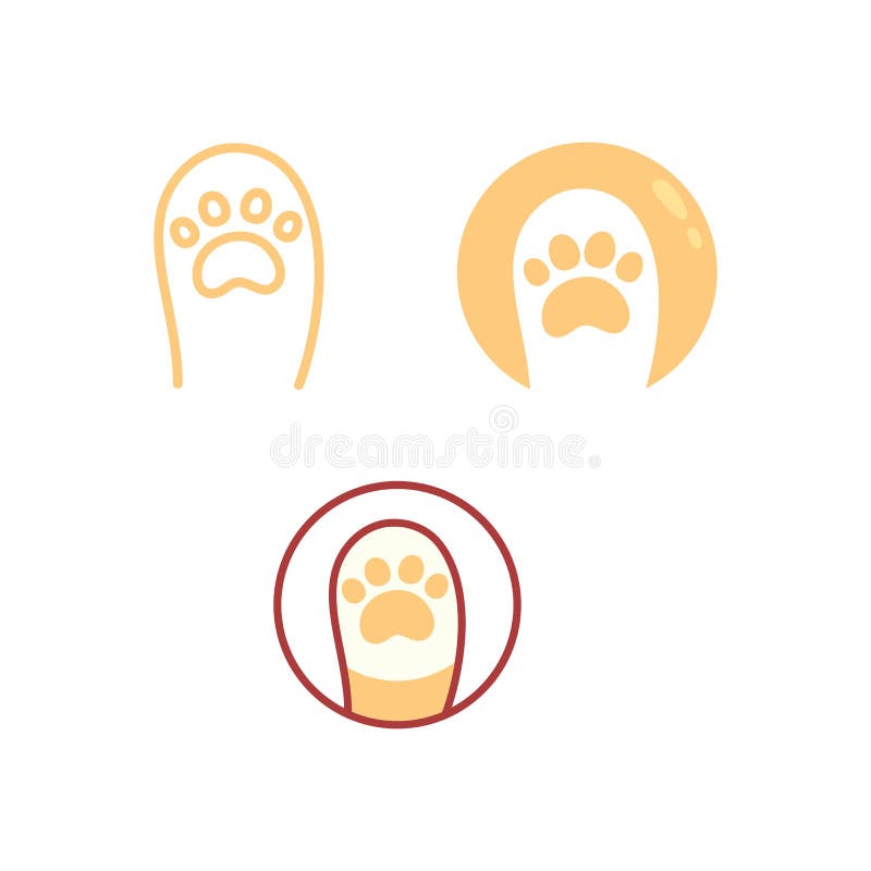 Paw Logo Design Vector Illustration Stock Illustration - Illustration ...