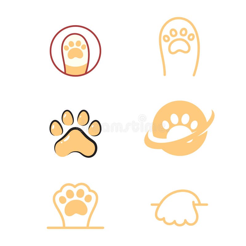 Paw Logo Design Vector Illustration Stock Illustration - Illustration ...