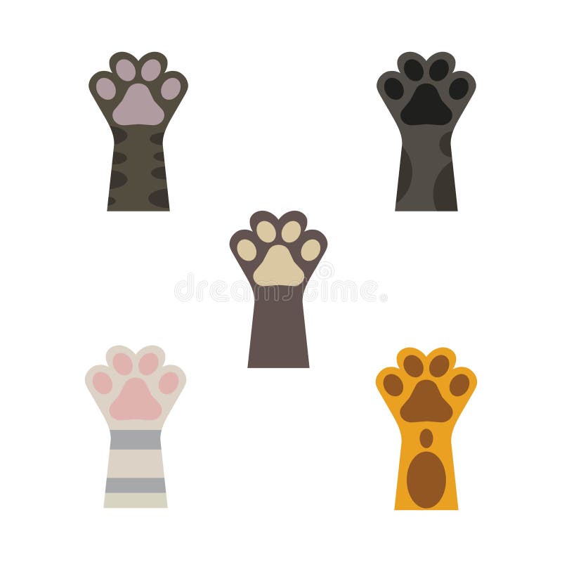 Paw Logo Design Vector Illustration Design Template Stock Vector ...