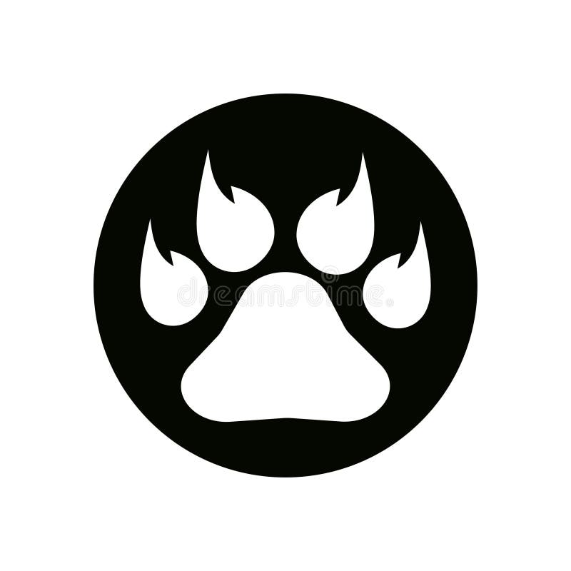 Paw Logo Design Vector Illustration Design Template Stock Vector ...