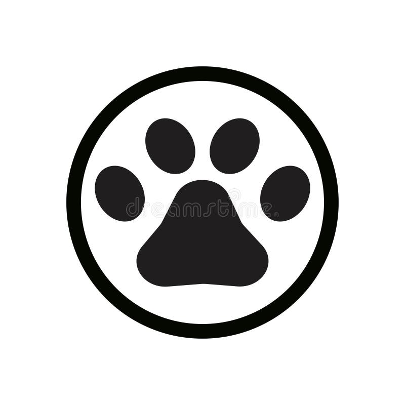 Paw Logo Design Vector Illustration Design Template Stock Vector ...