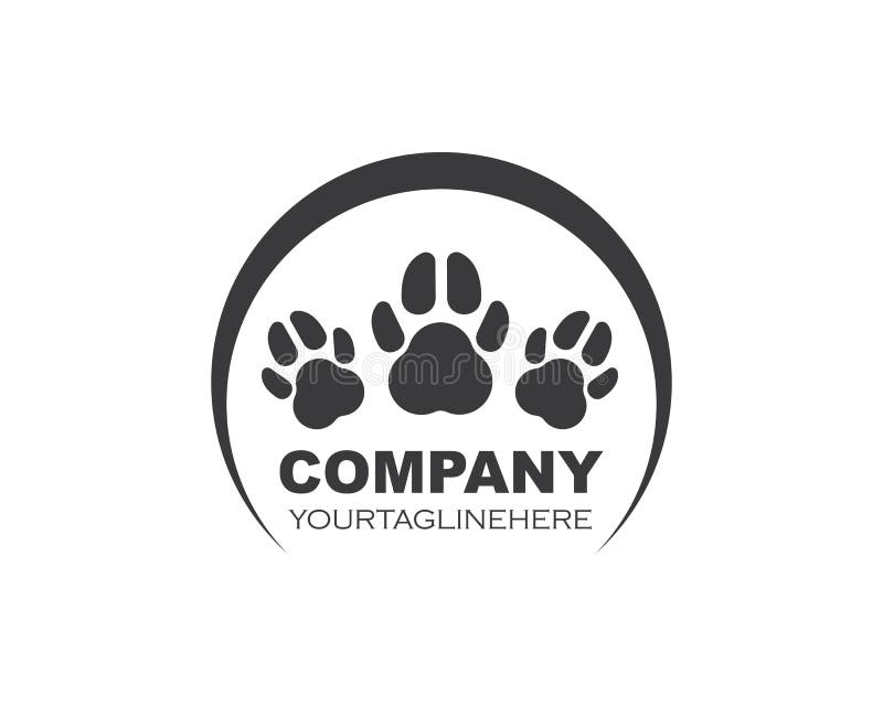Paw Logo Icon of Pet Vector Stock Vector - Illustration of paws ...