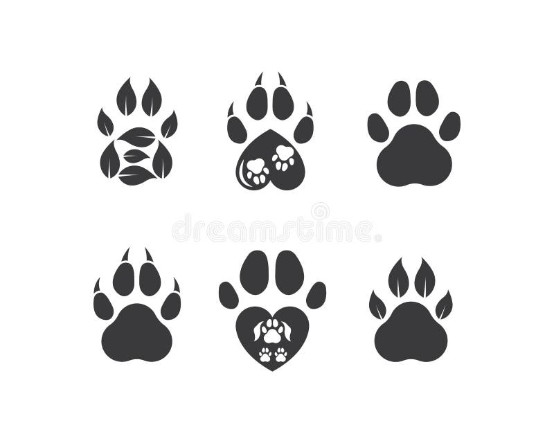 Paw Logo Icon of Pet Vector Stock Vector - Illustration of white, icon ...