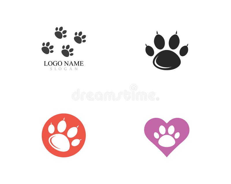 Paw logo template stock vector. Illustration of prints - 146445145