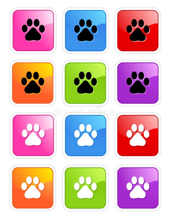 Paw Print Icons Stock Illustrations – 4,010 Paw Print Icons Stock ...