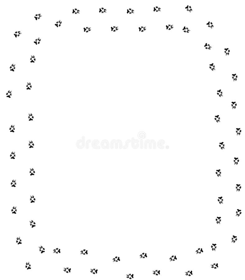 4+ Dog paw print border Free Stock Photos - StockFreeImages