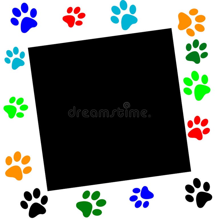 Border Paw Print Vector Stock Illustrations – 1,001 Border Paw Print ...