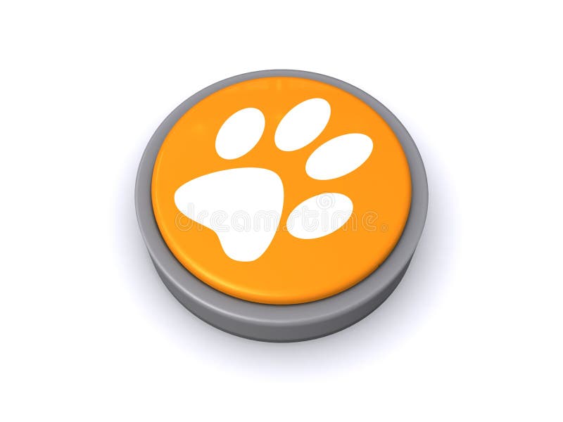 Paw print button stock illustration. Illustration of print - 26167540