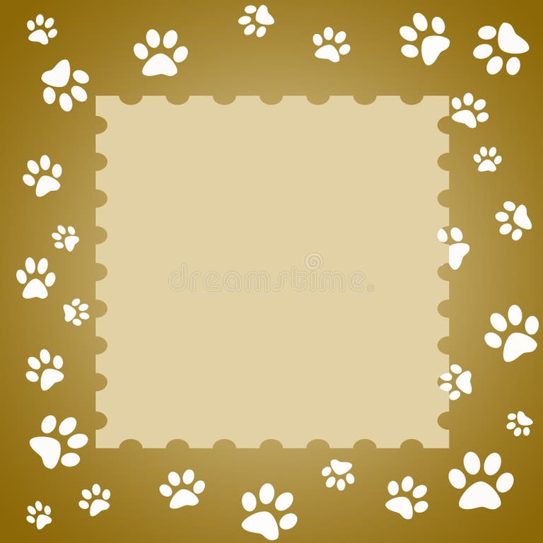 Paw Print Frame Border Stock Illustrations – 868 Paw Print Frame Border ...
