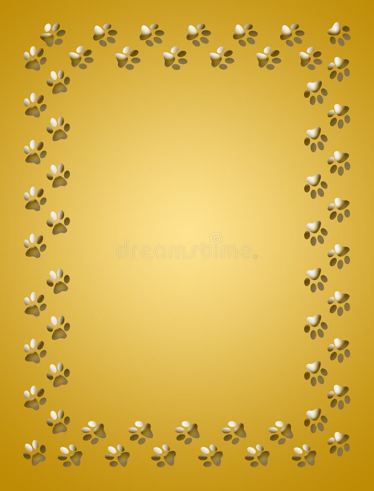 Paw Print Frame Border Stock Illustrations – 859 Paw Print Frame Border ...