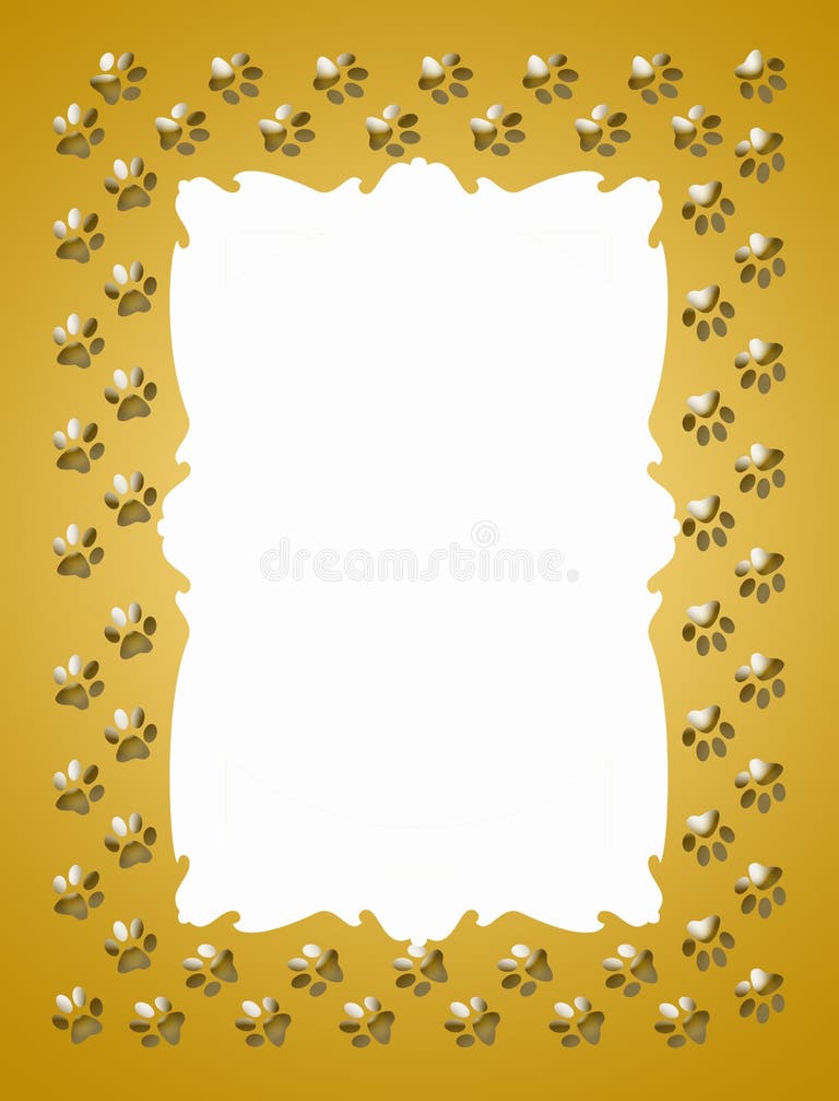 Paw Print Frame Stock Illustrations – 3,708 Paw Print Frame Stock ...