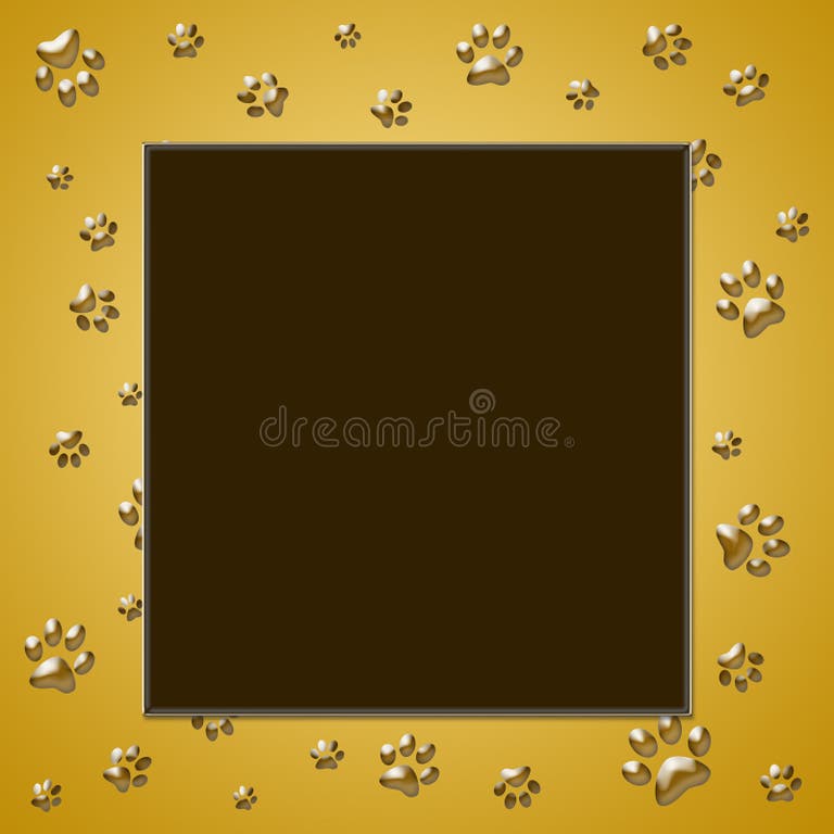 Paw Print Frame Border Stock Illustrations – 868 Paw Print Frame Border ...