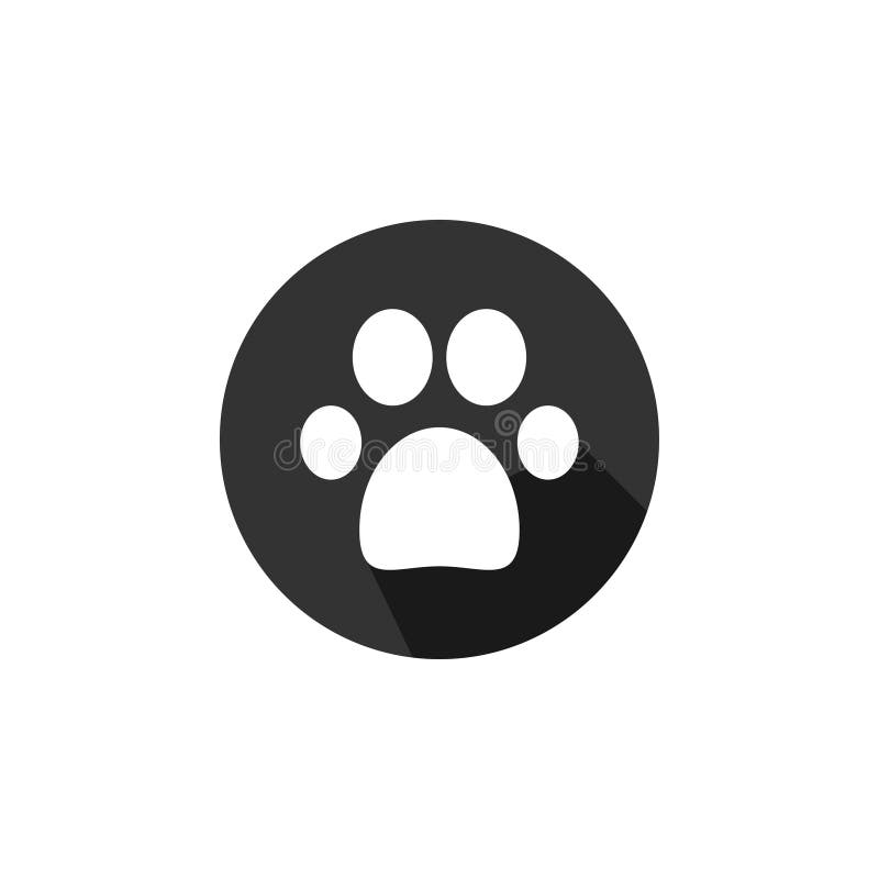 Paw Print Icon Graphic Design Template Vector Stock Vector ...