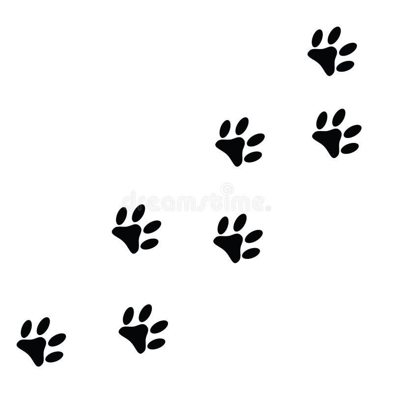 Paw print icon stock vector. Illustration of vector - 102683958