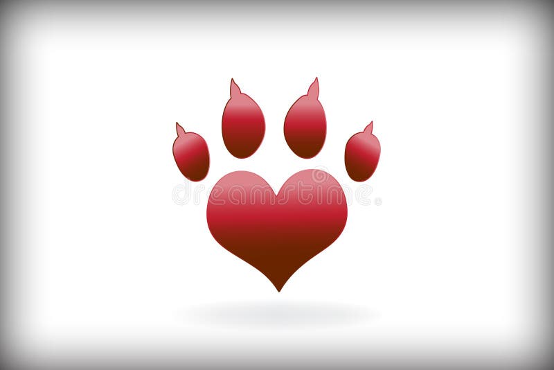 Paw print logo stock vector. Illustration of card, domestic - 151583694
