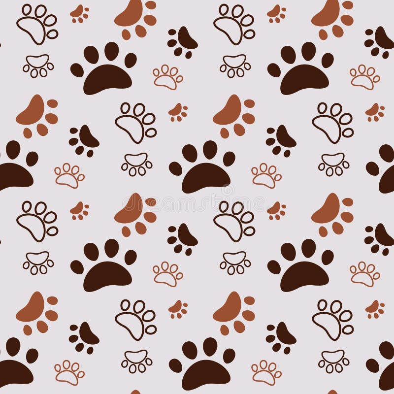 Paw print pattern stock vector. Illustration of pattern - 267991870