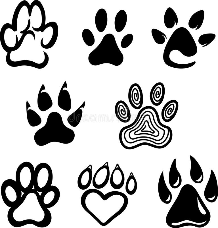 Paw Variation Stock Illustrations – 567 Paw Variation Stock ...