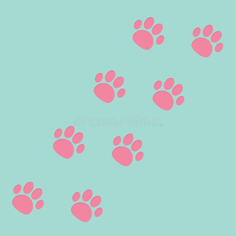 Pink Ribbon Label Paw Print Card Stock Illustrations – 18 Pink Ribbon ...