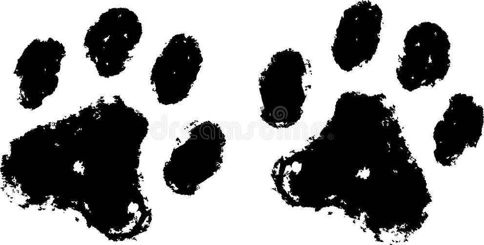 Paw Print Distressed Stock Illustrations – 36 Paw Print Distressed ...