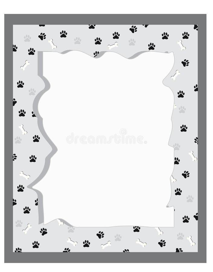 Paw prints boarder stock vector. Illustration of claws - 30602422