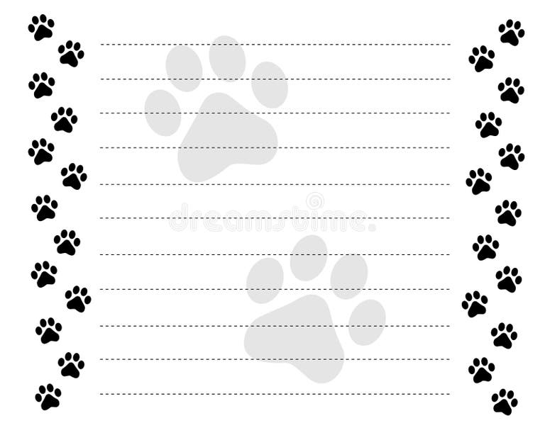 Paw Print Lines Stock Illustrations – 1,019 Paw Print Lines Stock ...