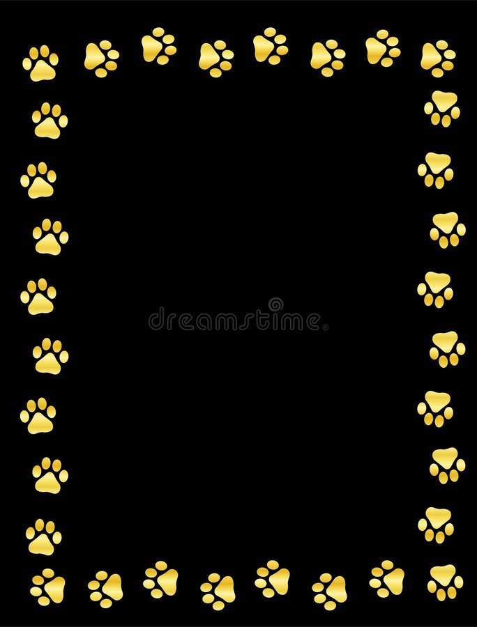 Paw prints border stock vector. Illustration of illustration - 17179336