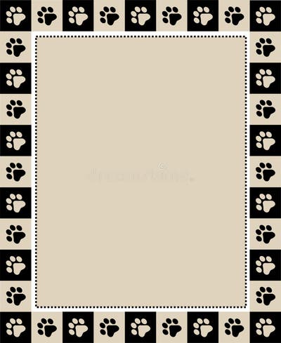 Paw prints border stock vector. Illustration of empty - 21616970