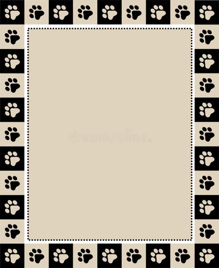 Paw prints border stock vector. Illustration of empty - 21616970