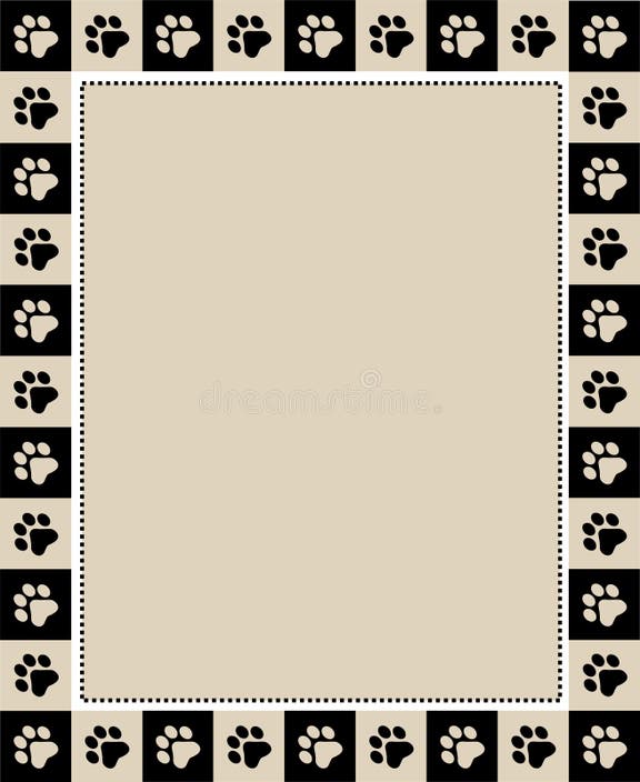 Paw prints border stock vector. Illustration of empty - 21616970