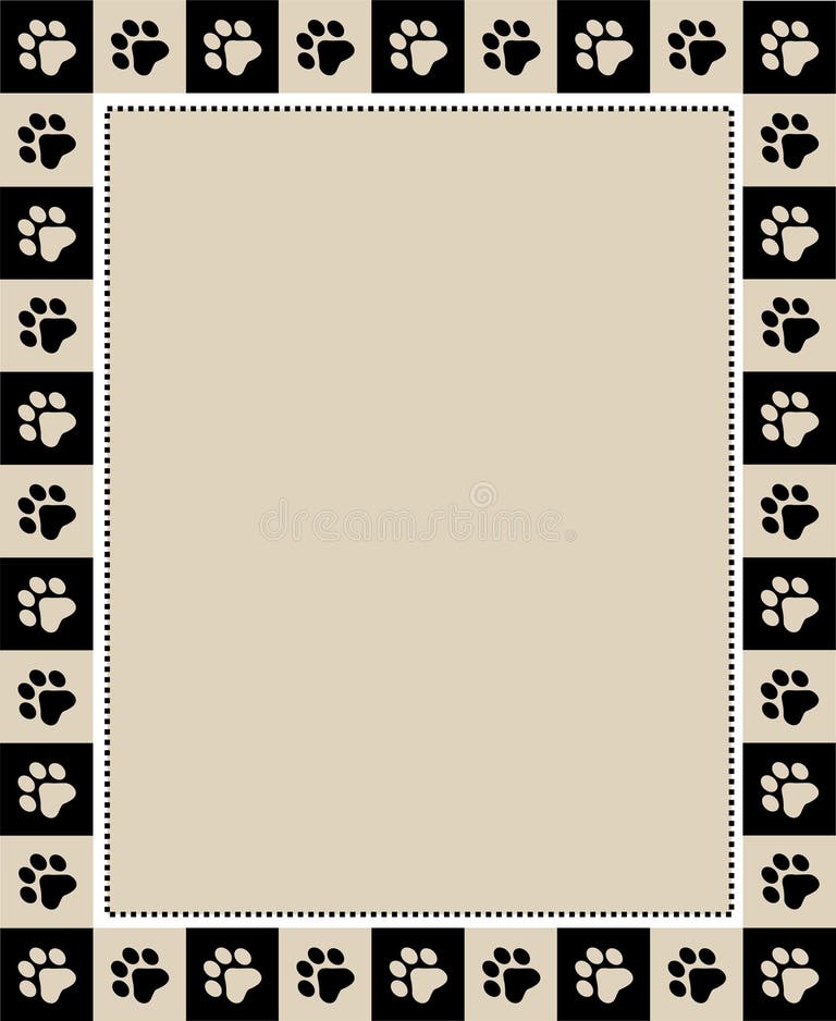 Paw Prints Border Stock Illustrations – 854 Paw Prints Border Stock ...