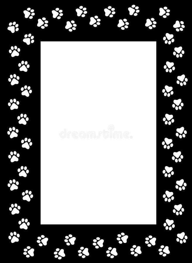 Paw prints border stock vector. Illustration of clipart - 6936239
