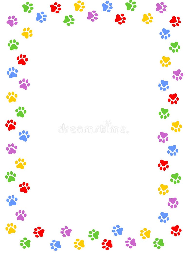 Border Paw Prints Stock Illustrations – 739 Border Paw Prints Stock ...
