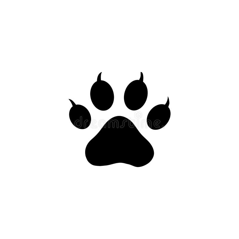 Paw prints. Logo stock vector. Illustration of shape - 143250684