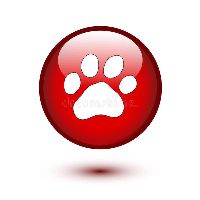 Paw web button stock illustration. Illustration of design - 3404911