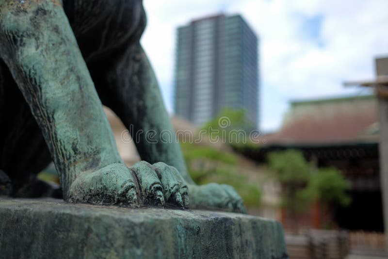 Paw of Statue in Temple in Osaka Stock Image - Image of sympathetic ...