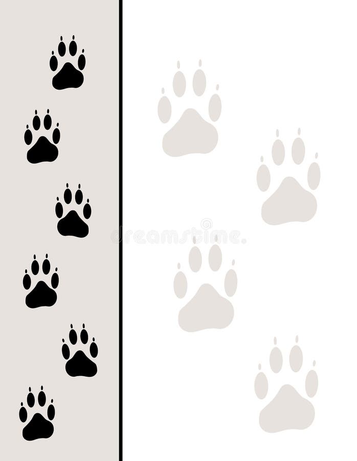 Paw Tracks Background stock illustration. Illustration of cute - 11602127