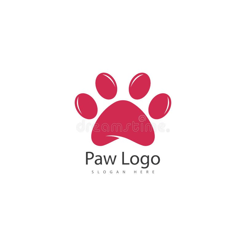 Paw Vector Logo Design Template. Stock Vector - Illustration of foot ...