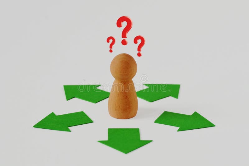 Pawn with Arrows Choosing the Best Way - Direction Choice Concept Stock ...