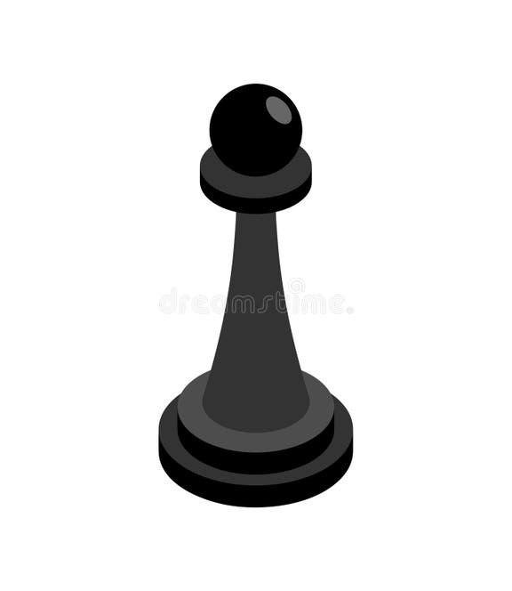 Pawn Chess Piece Isolated. Piece for Playing Chess Stock Vector ...