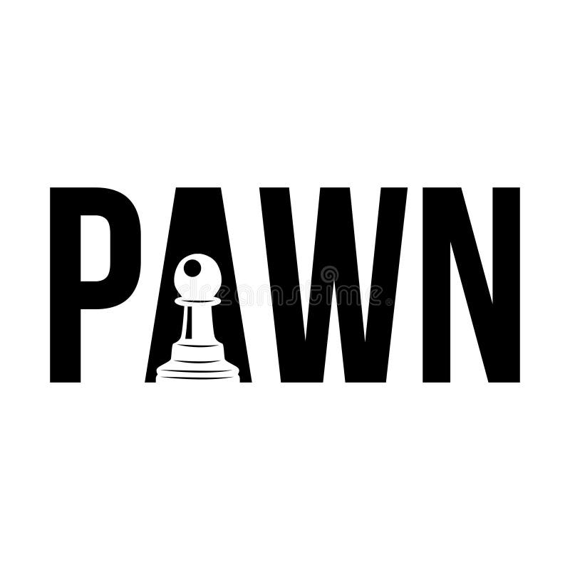 Pawn Chess Typography Logo Vector Template Stock Vector - Illustration ...