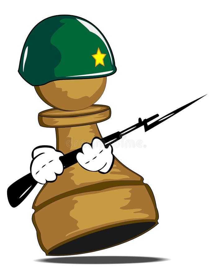 Pawn in a helmet stock vector. Illustration of military - 12579311