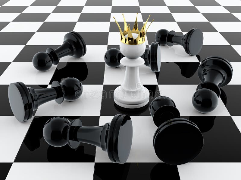 Pawn king stock illustration. Illustration of chess, metal - 24897990